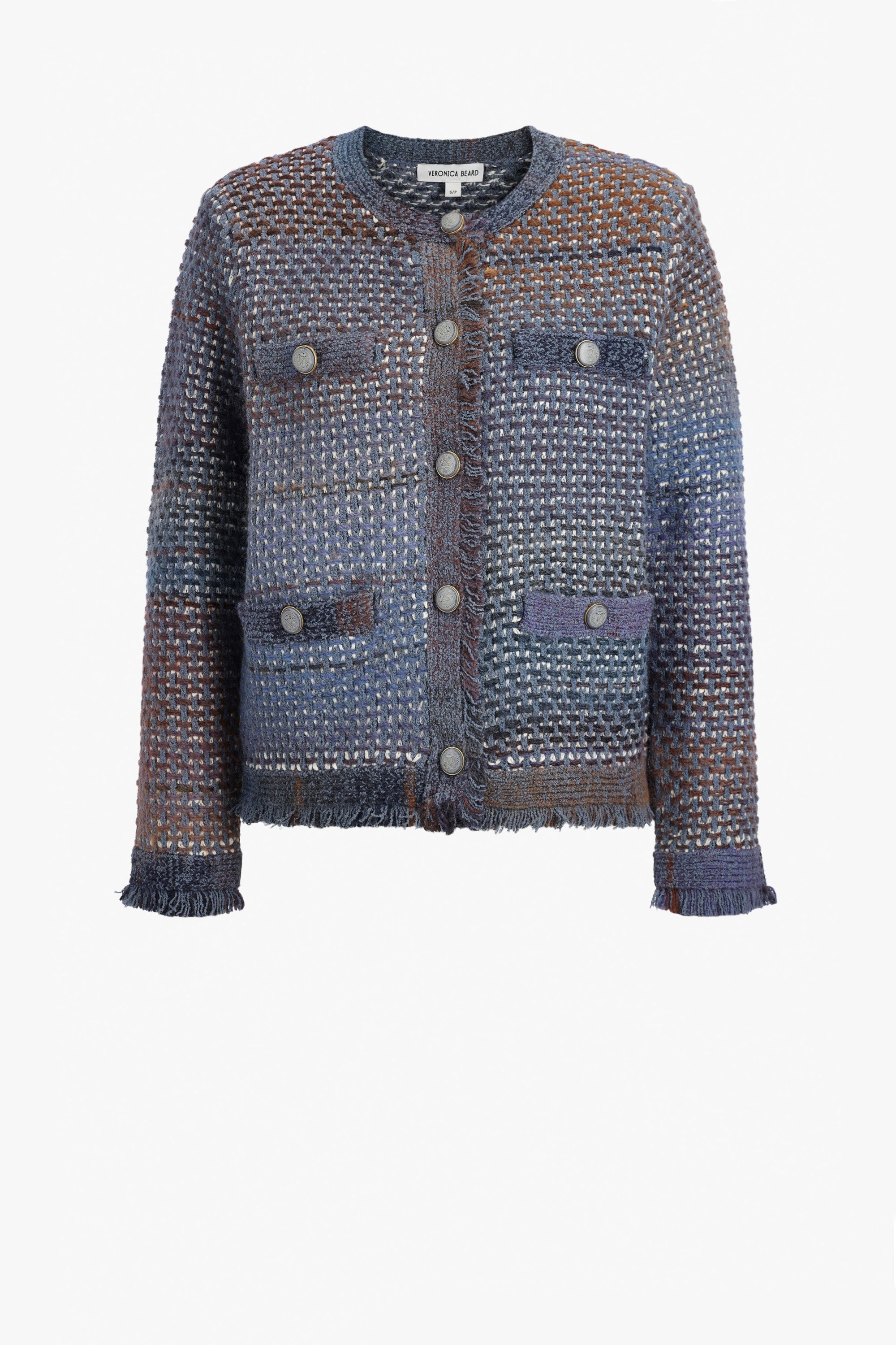Knitted blazer Sariyah in Ocean Multi – anitahass.com
