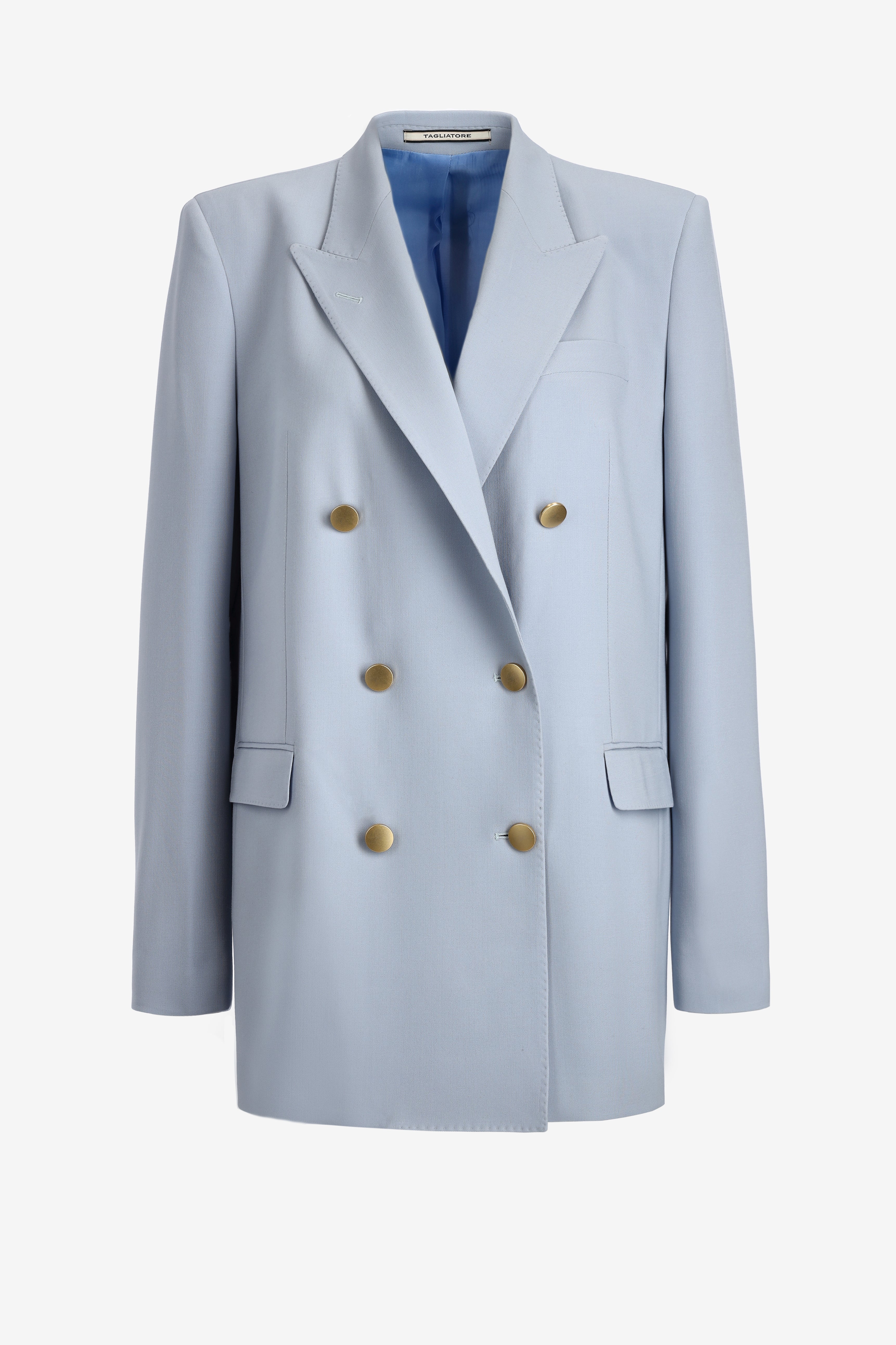 Jasmine Linen blazer in light blue – anitahass.com