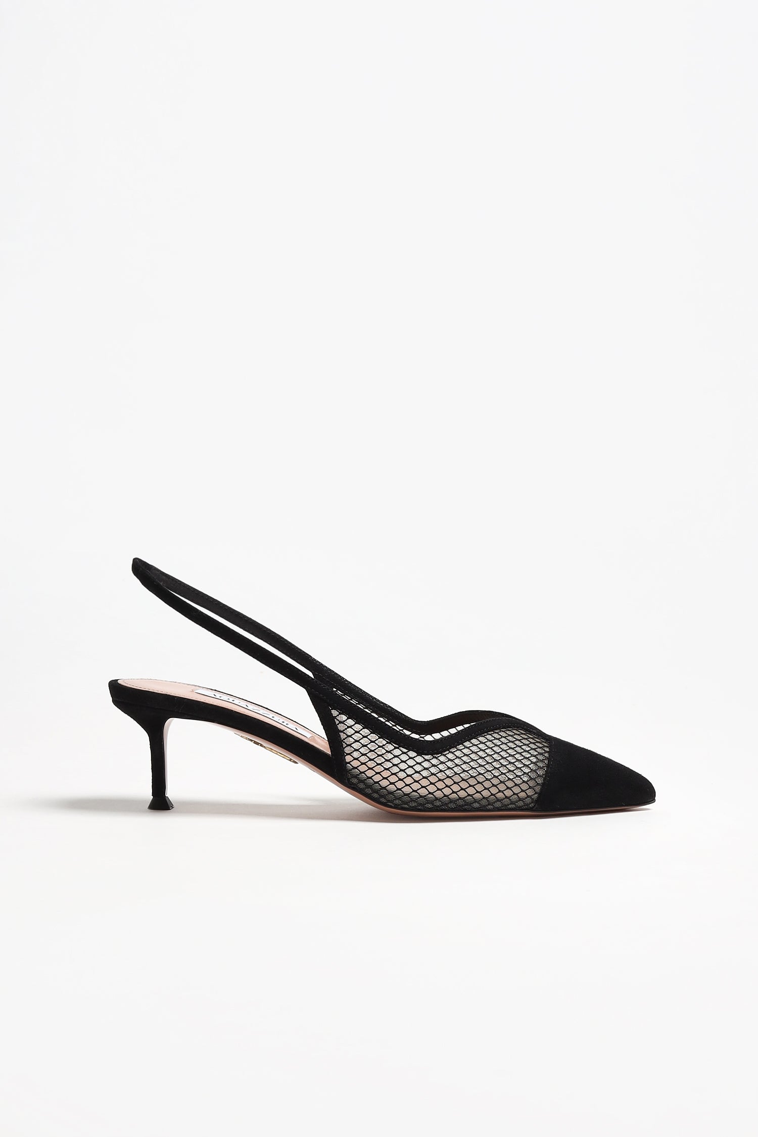 Gia Mesh 50 slingbacks in black – anitahass.com
